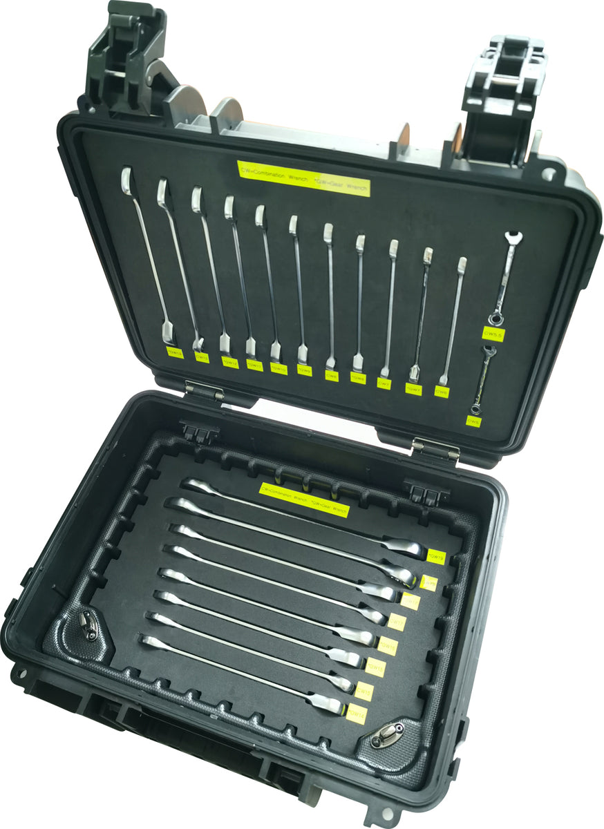 Honiton Black Hand M10 Combination Gear Wrench Tool Case 22pcs ...